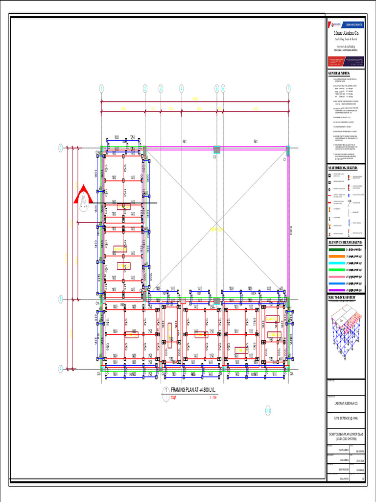 Lower Slab PLAN servive-01OF03 | PDF | Scaffolding | Mechanical Engineering