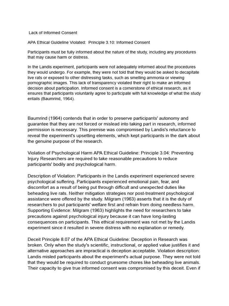 Ethical | PDF | Deception | Informed Consent