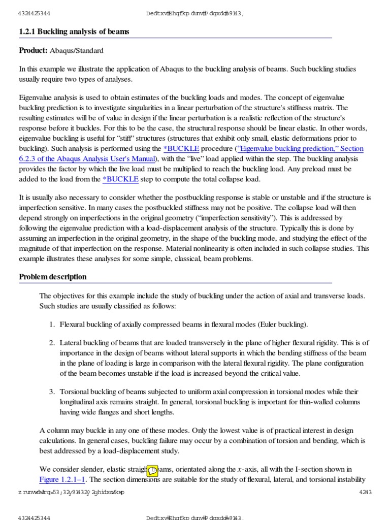 Buckling Analysis | PDF | Buckling | Bending