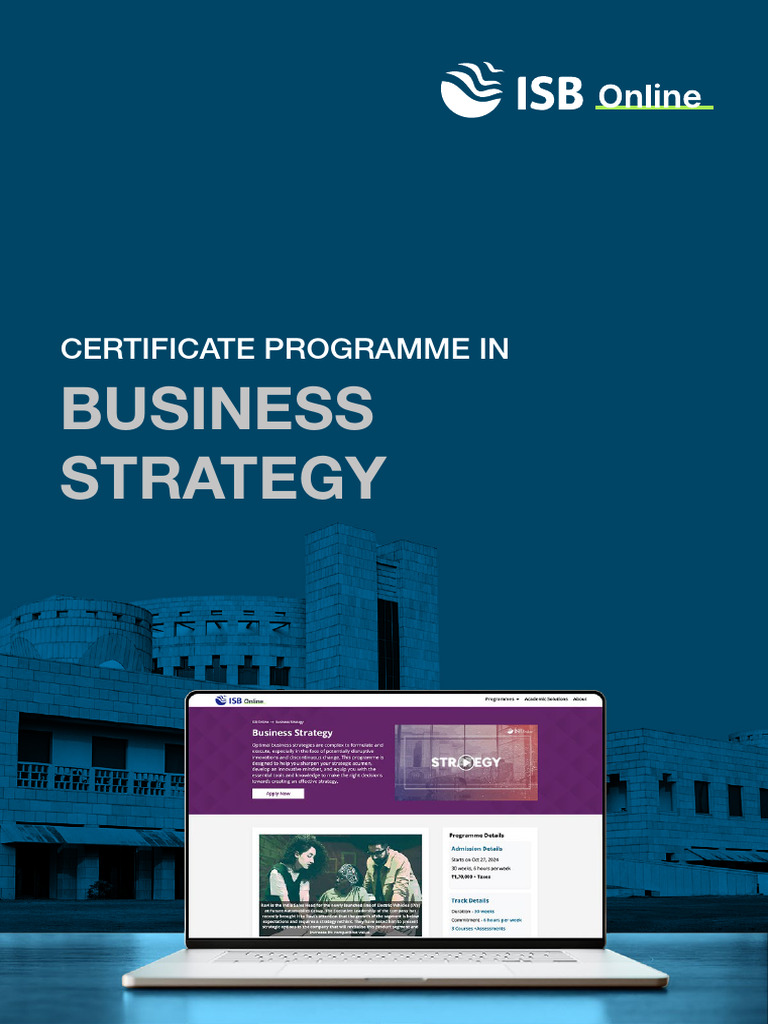 ISB Online Business Strategy Certificate | PDF | Strategic Management ...