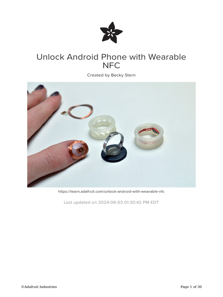 Unlock Android With Wearable NFC | PDF | Android (Operating System) | Mobile Linux