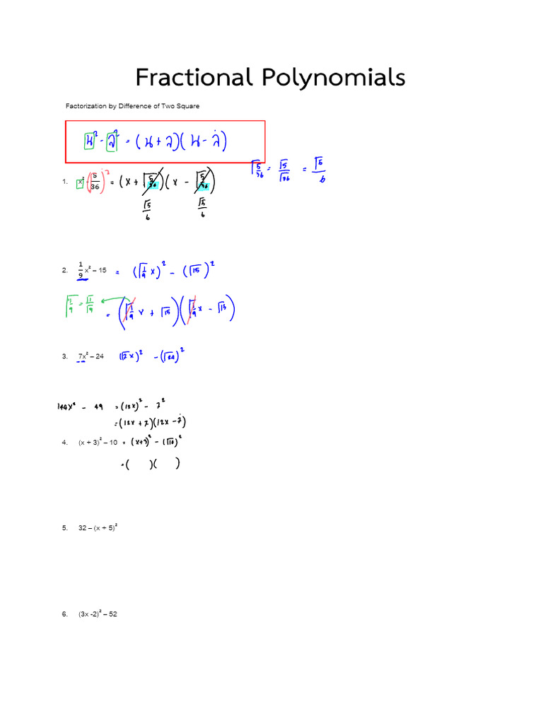 Polynomial Factorization Techniques | PDF