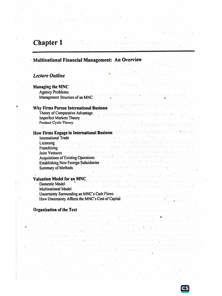 IFM Solution_Chapter 1 | PDF