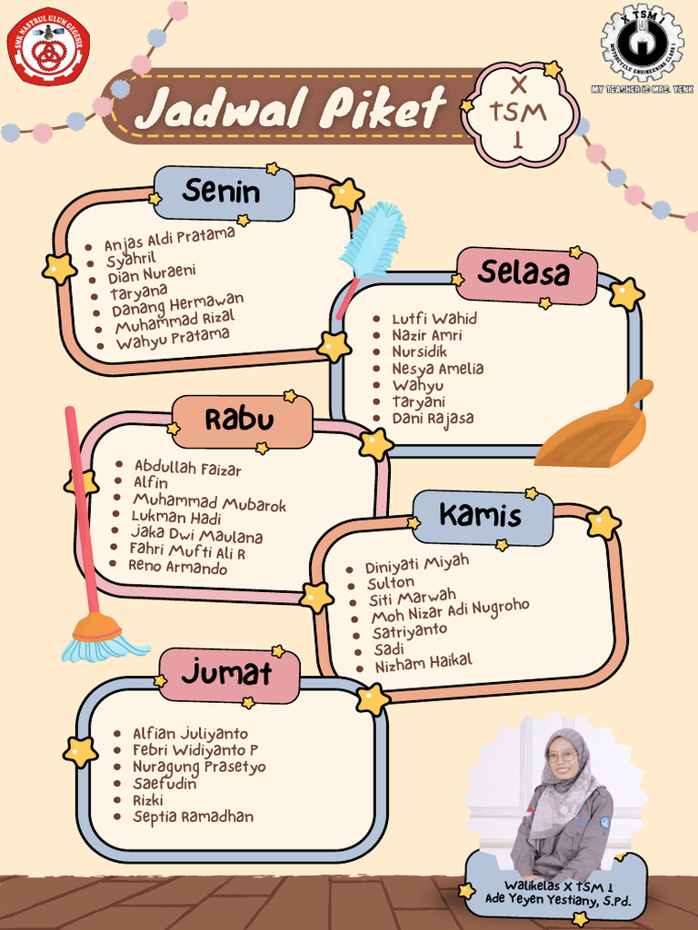 Jadwal Piket X TSM 1 | PDF