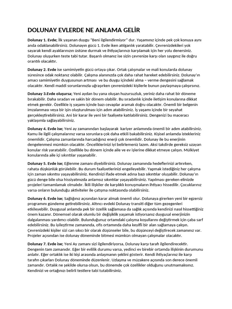 Dolunay Evlerde | PDF