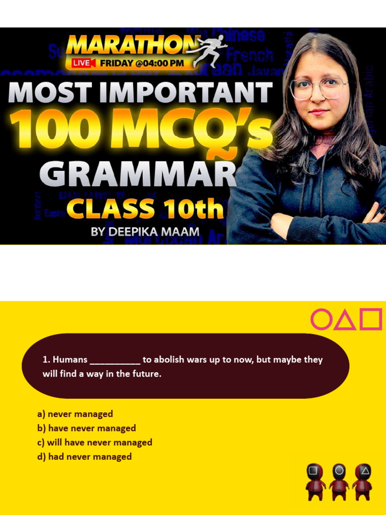 Grammar 100 MCQs | PDF