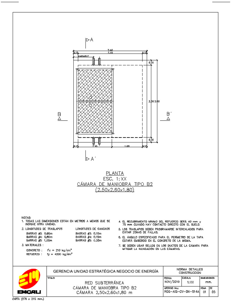 RDS-AIS-CV-GN-014 Red Subterranea - Camara Maniobra Tipo B2 RA | PDF
