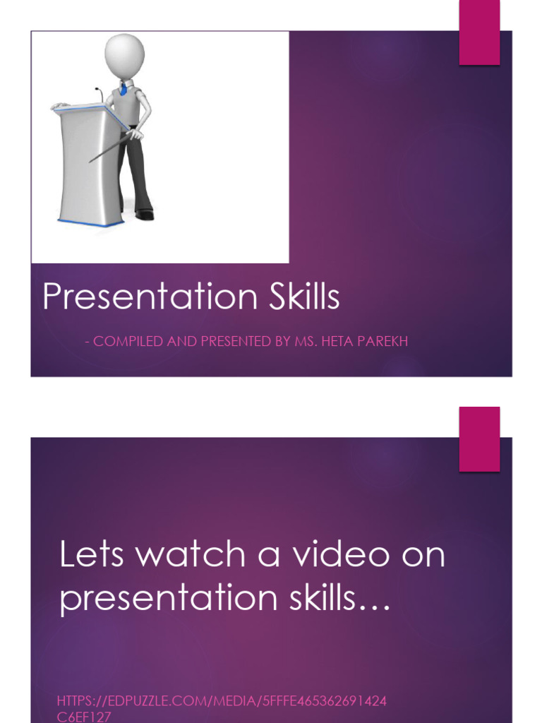 Presentation Skills | PDF