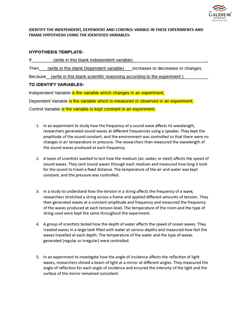 Practice_for_Criteria_B-_Variables_and_Hypothesis | PDF | Waves | Sound