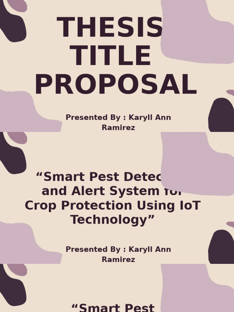 Thesis Title Proposal | PDF | Internet Of Things | Usability