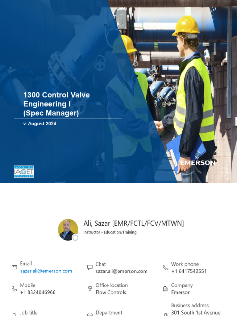 1300 Control Valve Engineering I V.august 2024 - Spec Manager | PDF ...