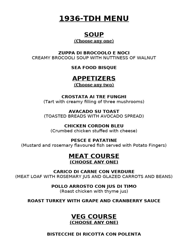 1936-TDH Menu-Xmas | PDF