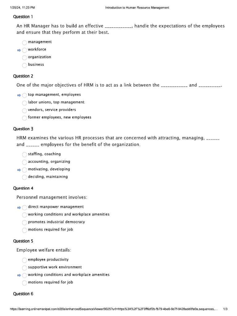 HRM MCQs | PDF