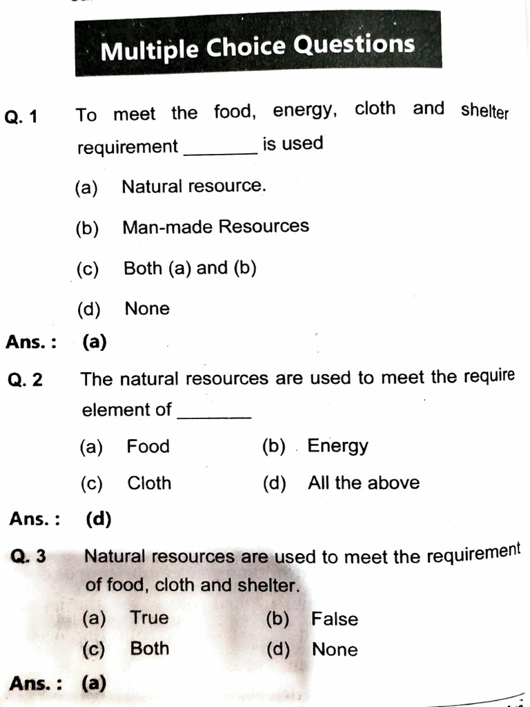 EES Chapter 2 Mcq_114527 | PDF | Resource Depletion | Sustainability