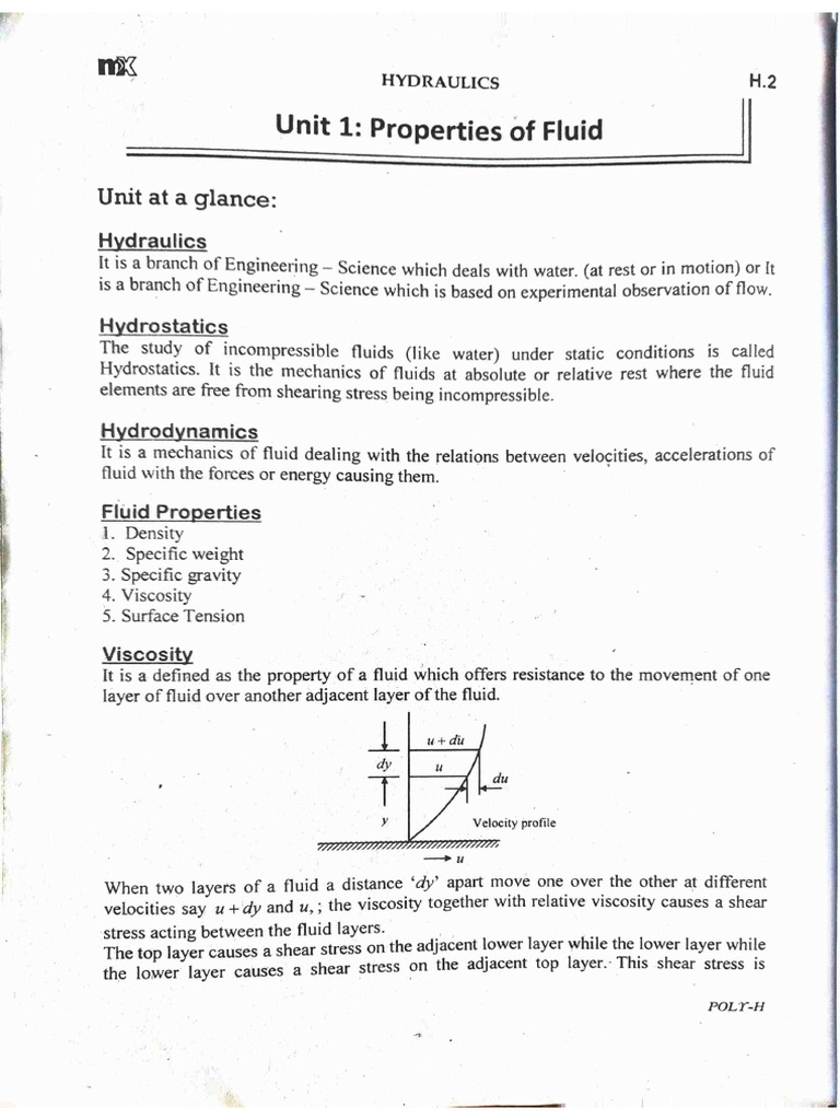 CH 1 Properties of Fluid | PDF