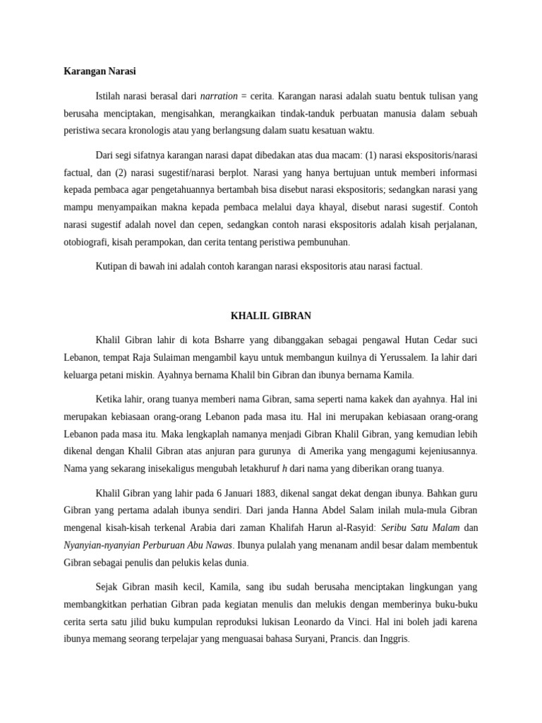 Karangan Narasi | PDF