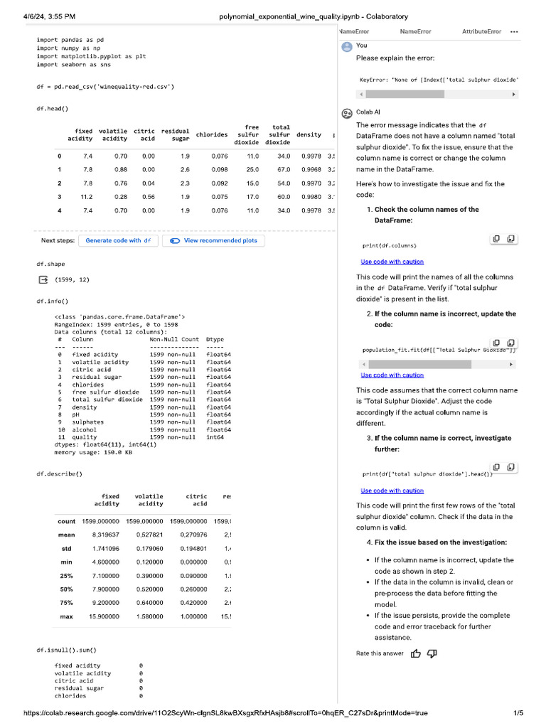 Polynomial and Exponential Regression | PDF