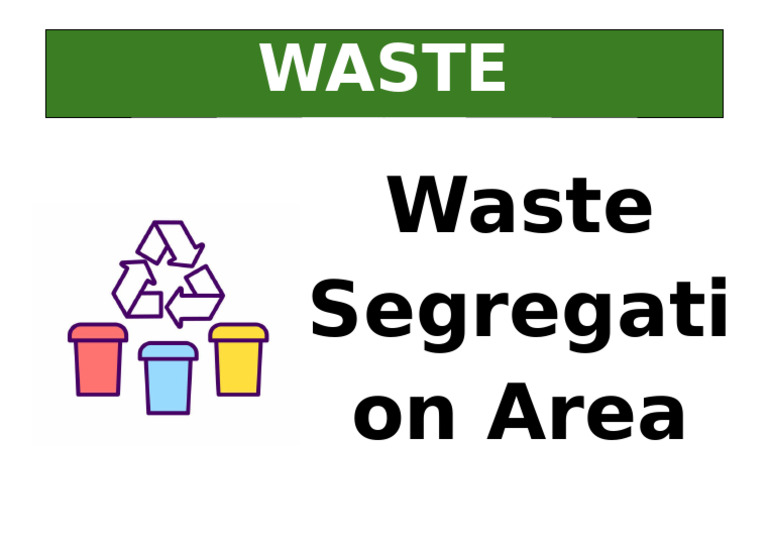 Waste Segregation Area | PDF