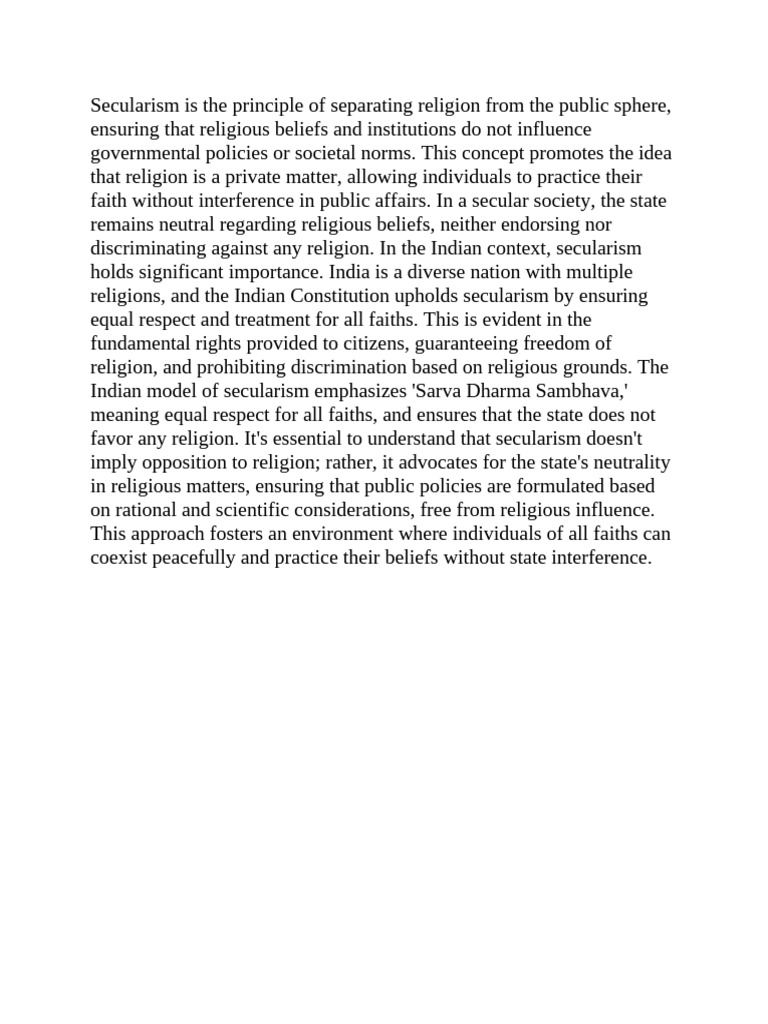 Understand Secularism | PDF