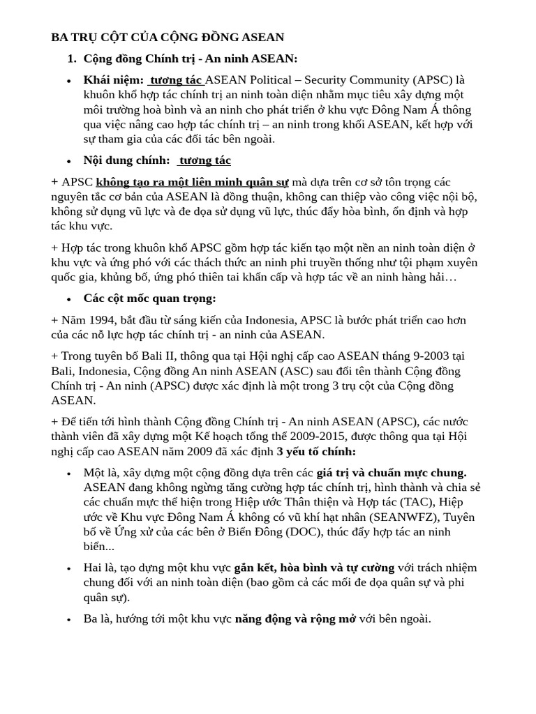 Ba TR C T C A C NG Đ NG Asean | PDF