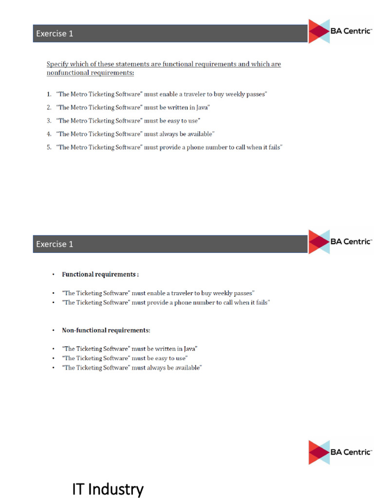BA training- Elicitation (1) | PDF