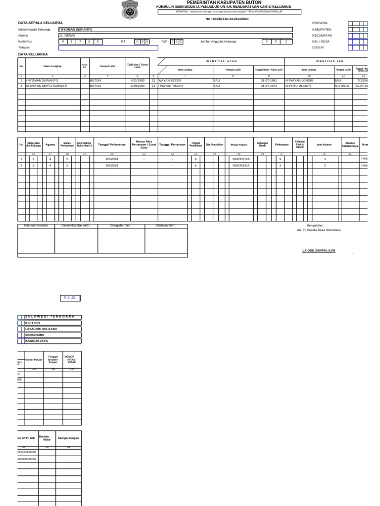 form. Permohonan KK Baru | PDF