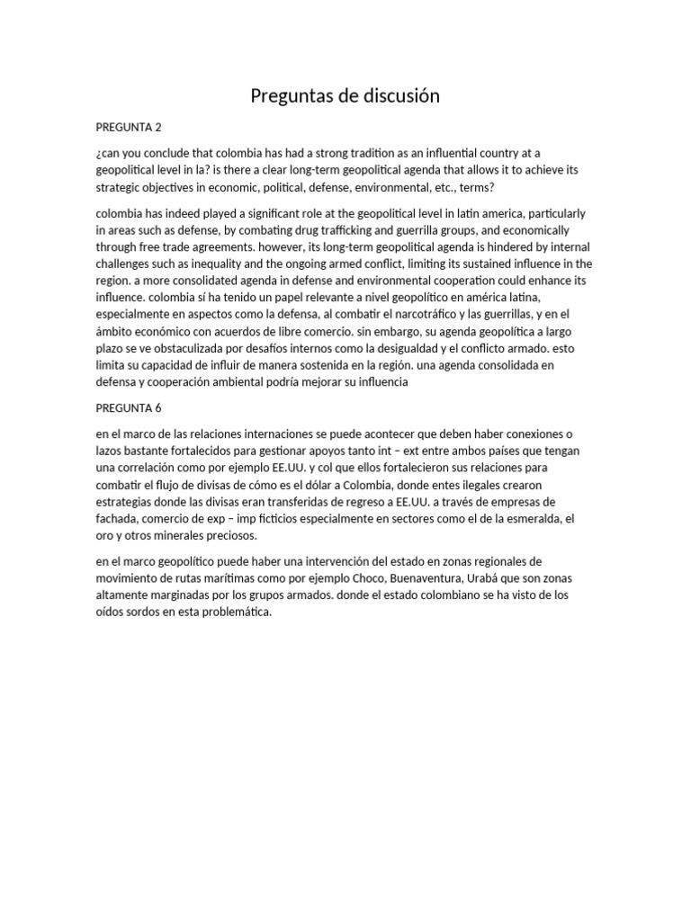 Preguntas de Discusión | PDF