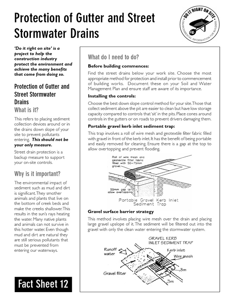 Stormwater Drain Protection Guide | PDF | Storm Drain | Stormwater