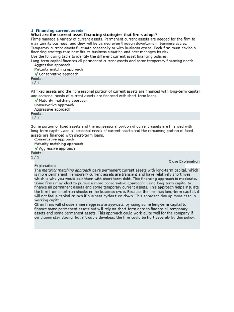 Financing Current Assets | PDF