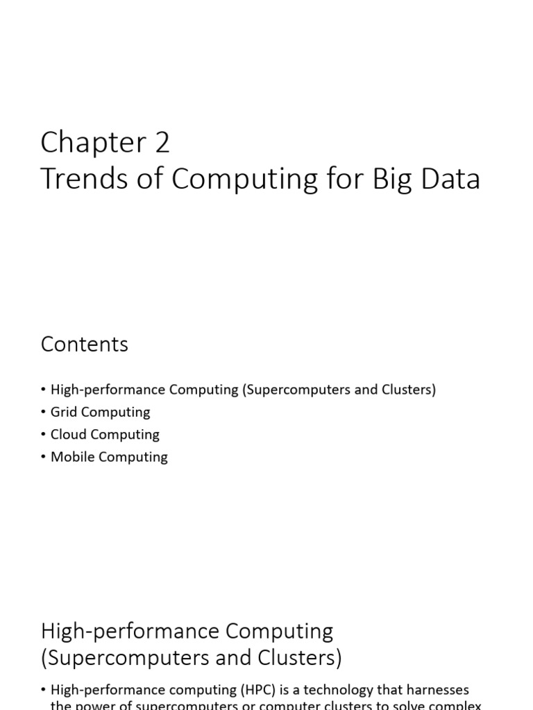 Chapter 2 - Trends of Computing For Big Data | PDF | Supercomputer | Cloud Computing