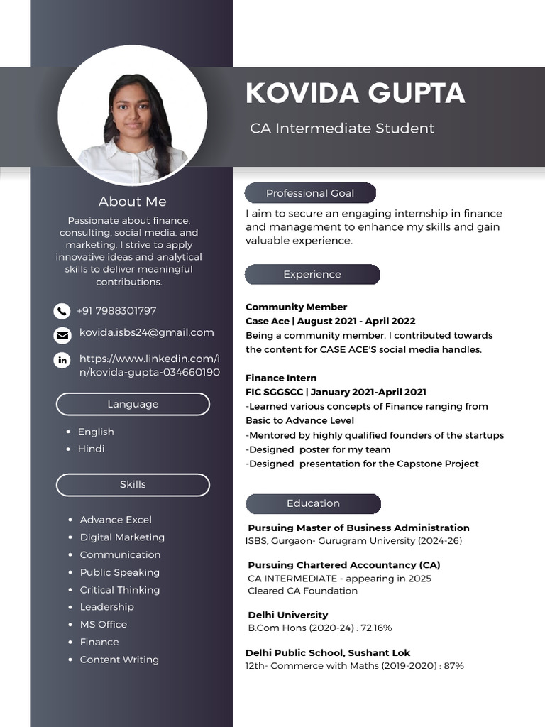 Kovida Resume | PDF