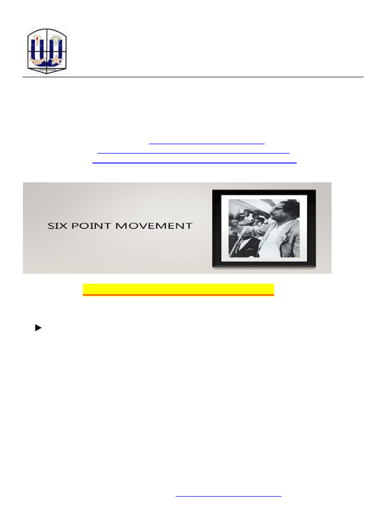 Lecture-13 - 6 Point Movement-Abu Talha Bin Redwan Sir | PDF ...