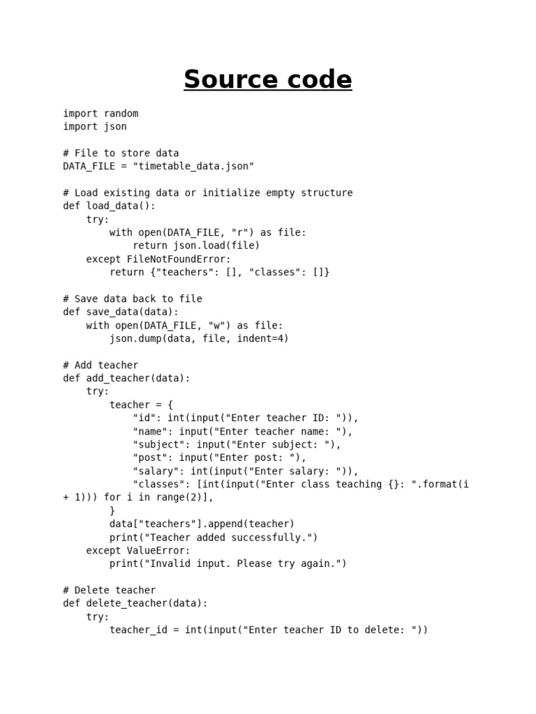 Timetable Management - Mansi 12tha | PDF | Computing | Computer Programming