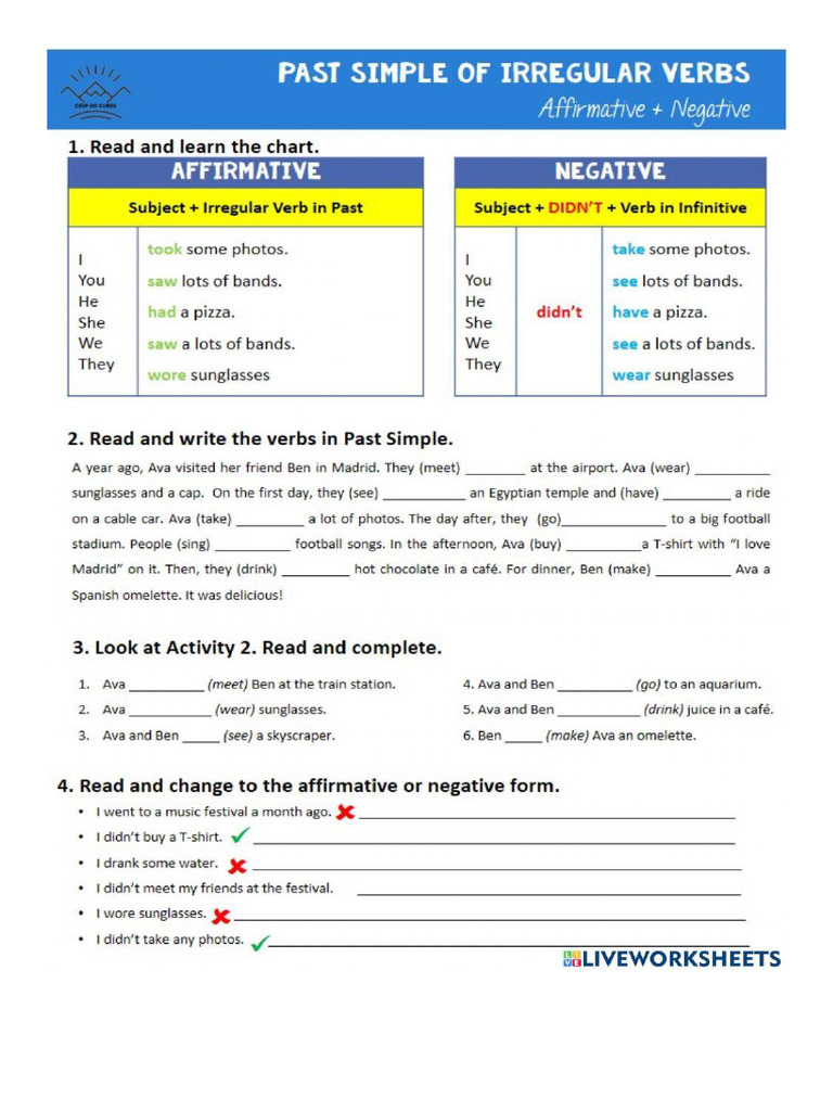 Past Simple Irregulars | PDF