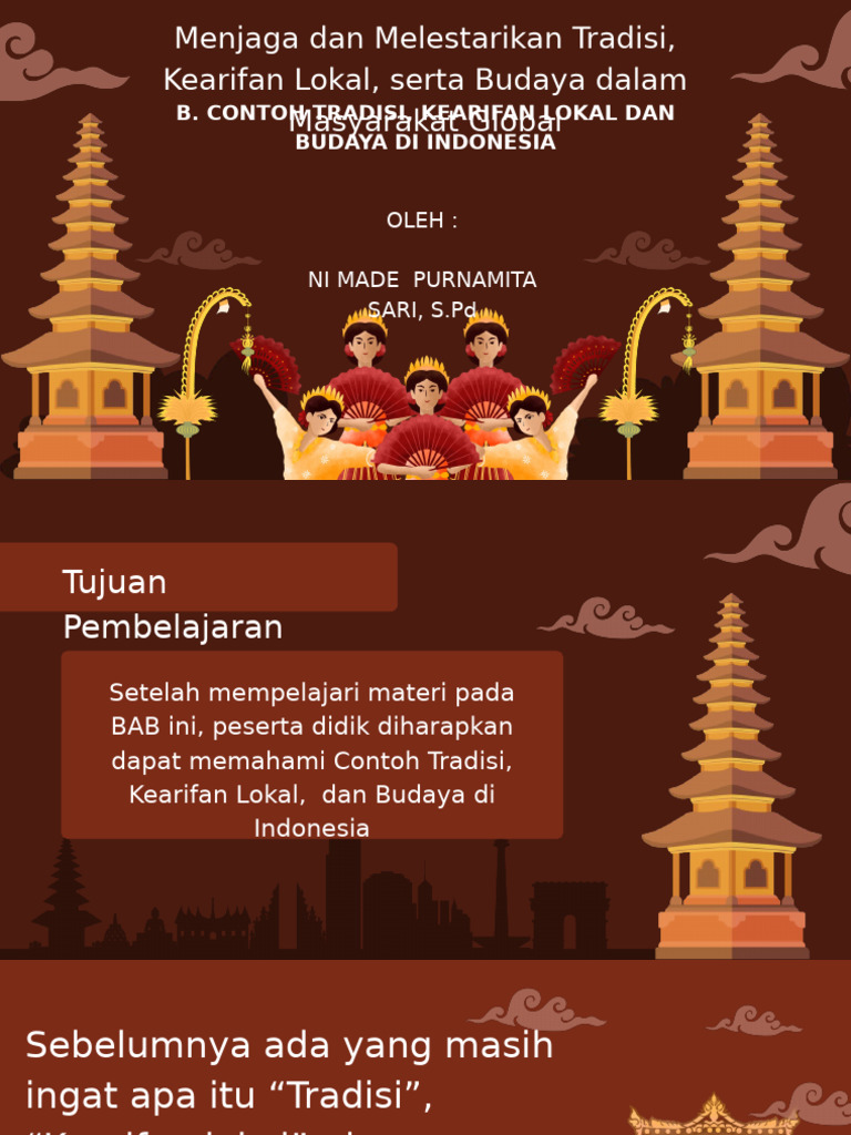 B. Contoh Tradisi, Kearifan Lokal Dan Budaya | PDF