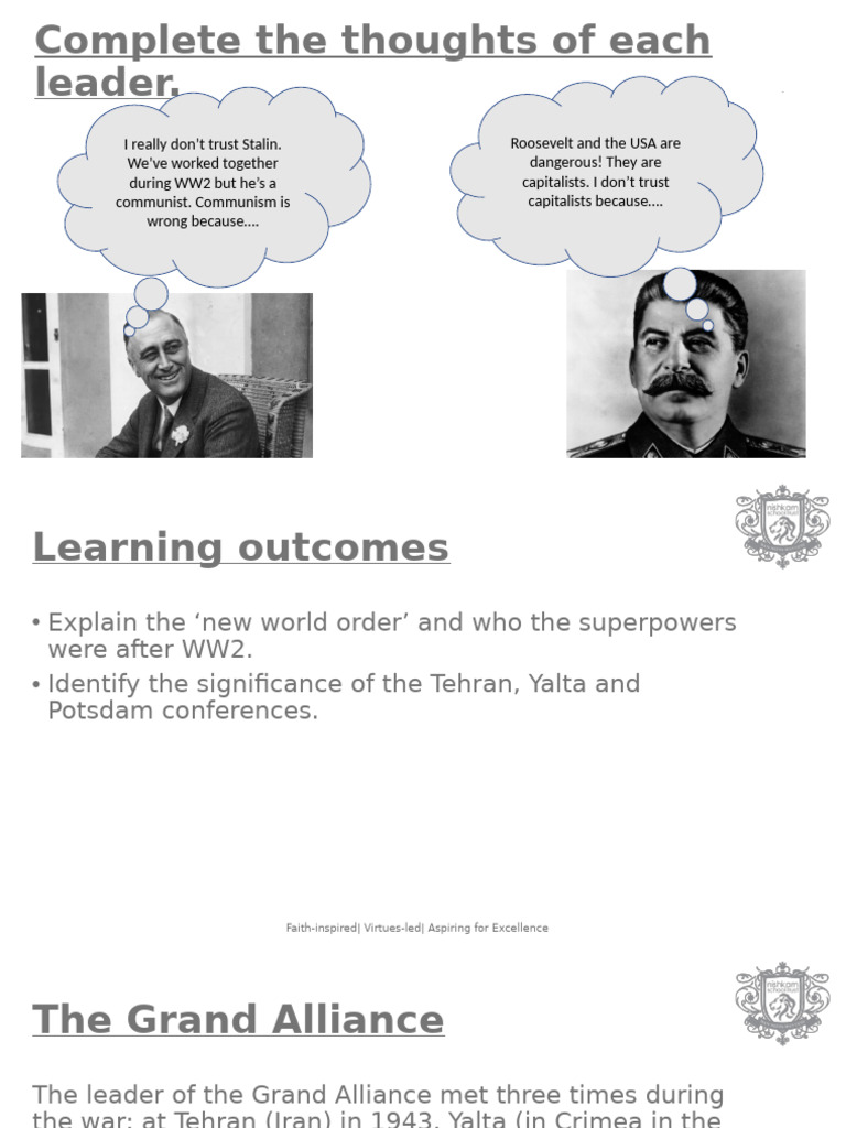 Post-WW2 Conferences Overview | PDF | Joseph Stalin | Communist States