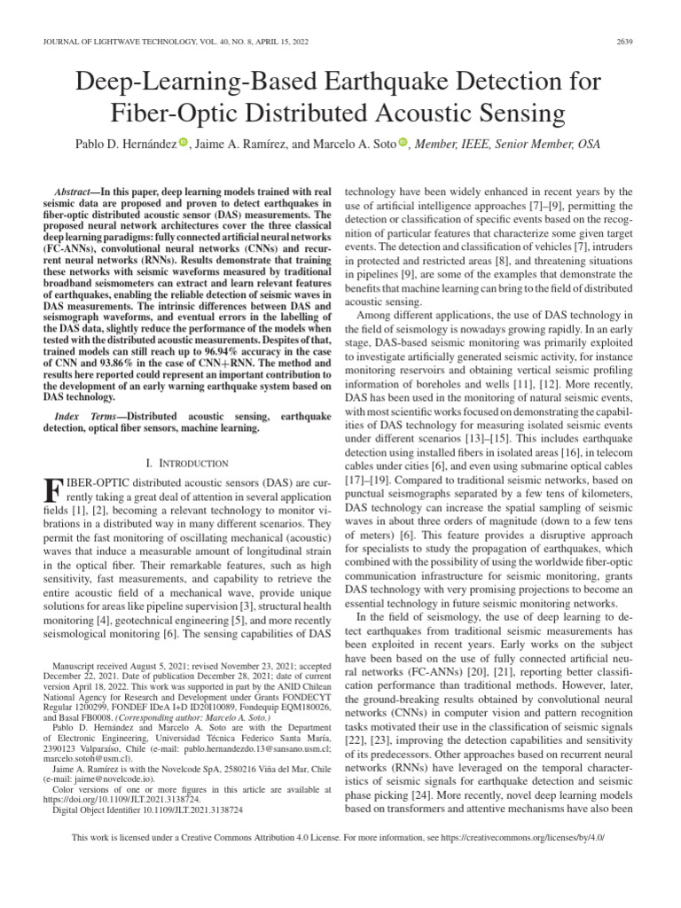 Deep-Learning-Based Earthquake Detection For Fiber-Optic Distributed ...