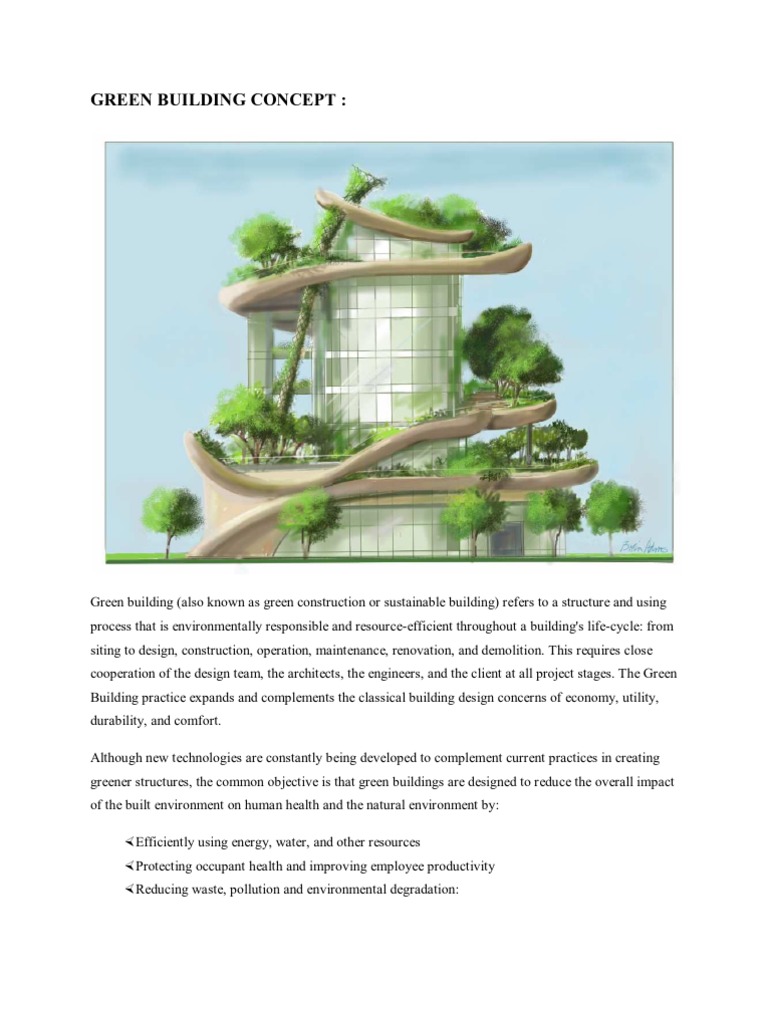 Green Building Concept | PDF | Green Building | Environmental Technology