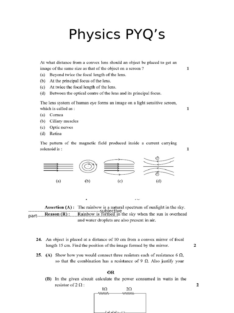 Physics tricky and pyq important ducart | PDF