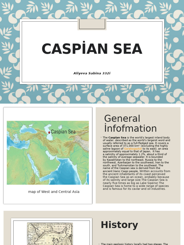 Caspian Sea: Geography and Ecology | PDF | Physical Geography | Earth ...