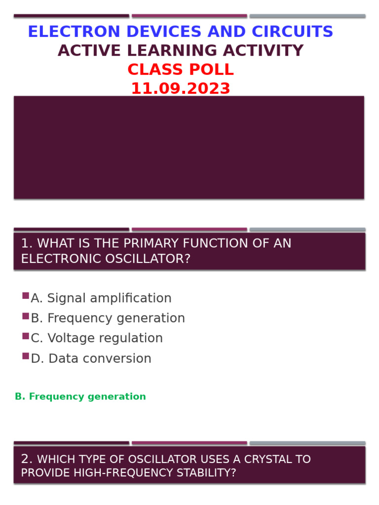 Understanding Electronic Oscillators | PDF
