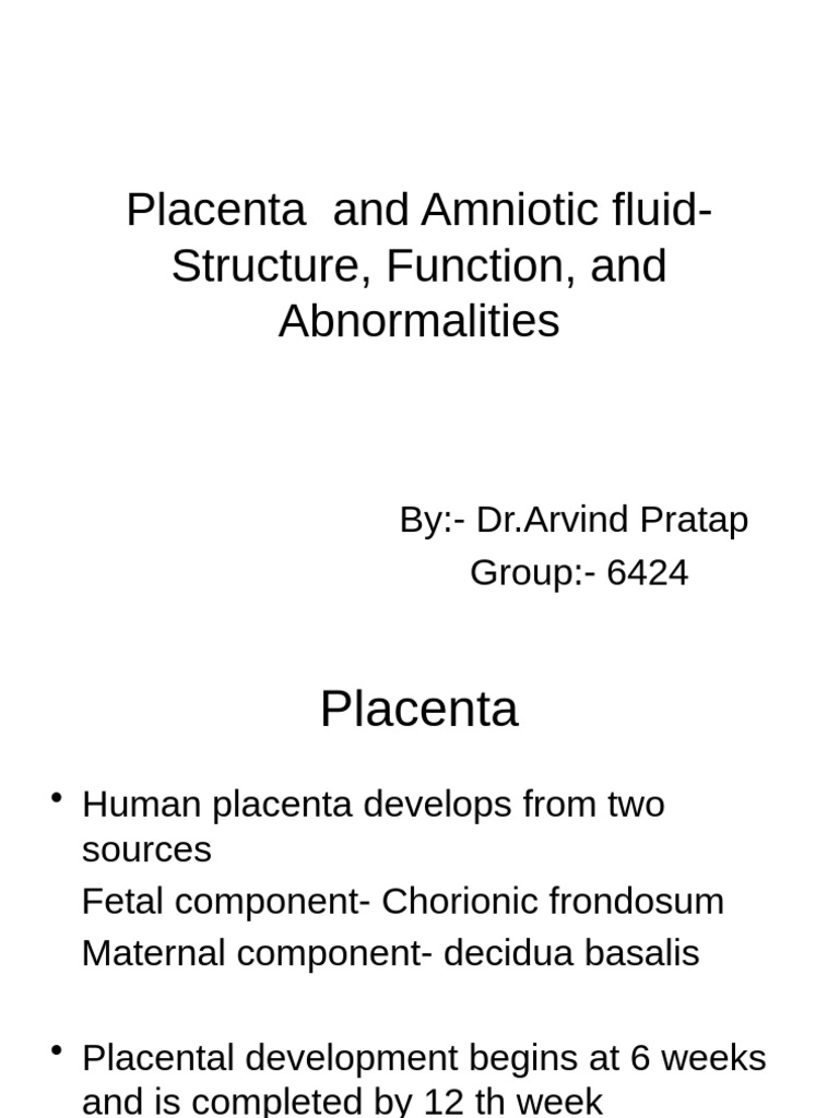 Placenta: Structure, Function, Abnormalities | PDF | Placenta | Fetus