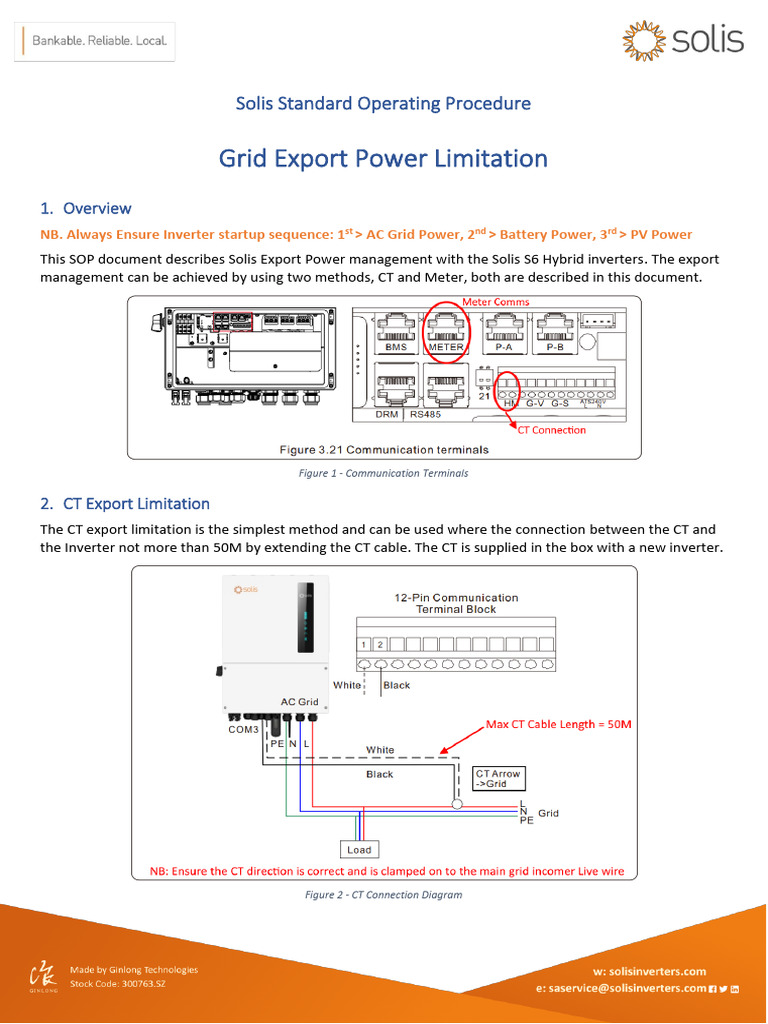 Solis Inverter Export Power Management | PDF | Power Inverter ...
