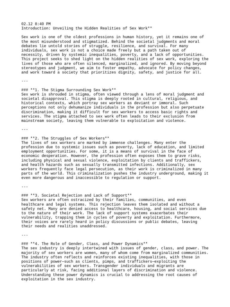 notes_20250212204043 | PDF | Sex Work | Social Stigma