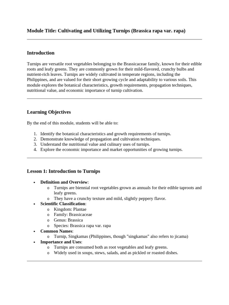 Turnips | PDF | Turnip | Crop Rotation