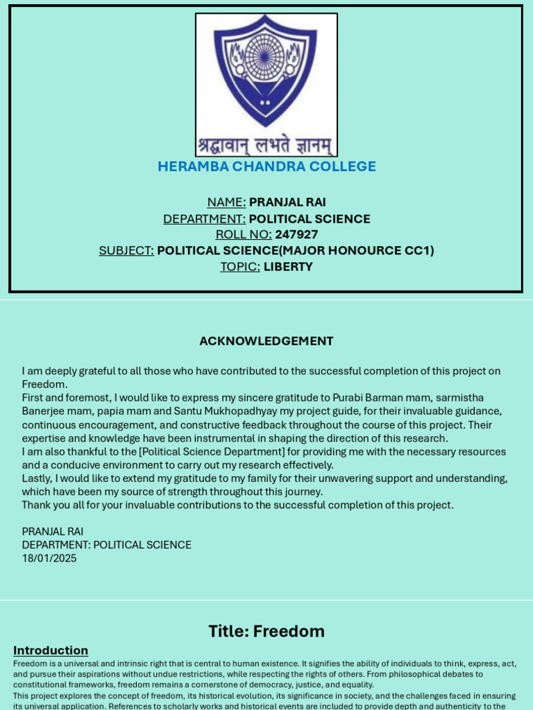 Pranjal..political Science Project-2 | PDF | Democracy | Political Ideologies