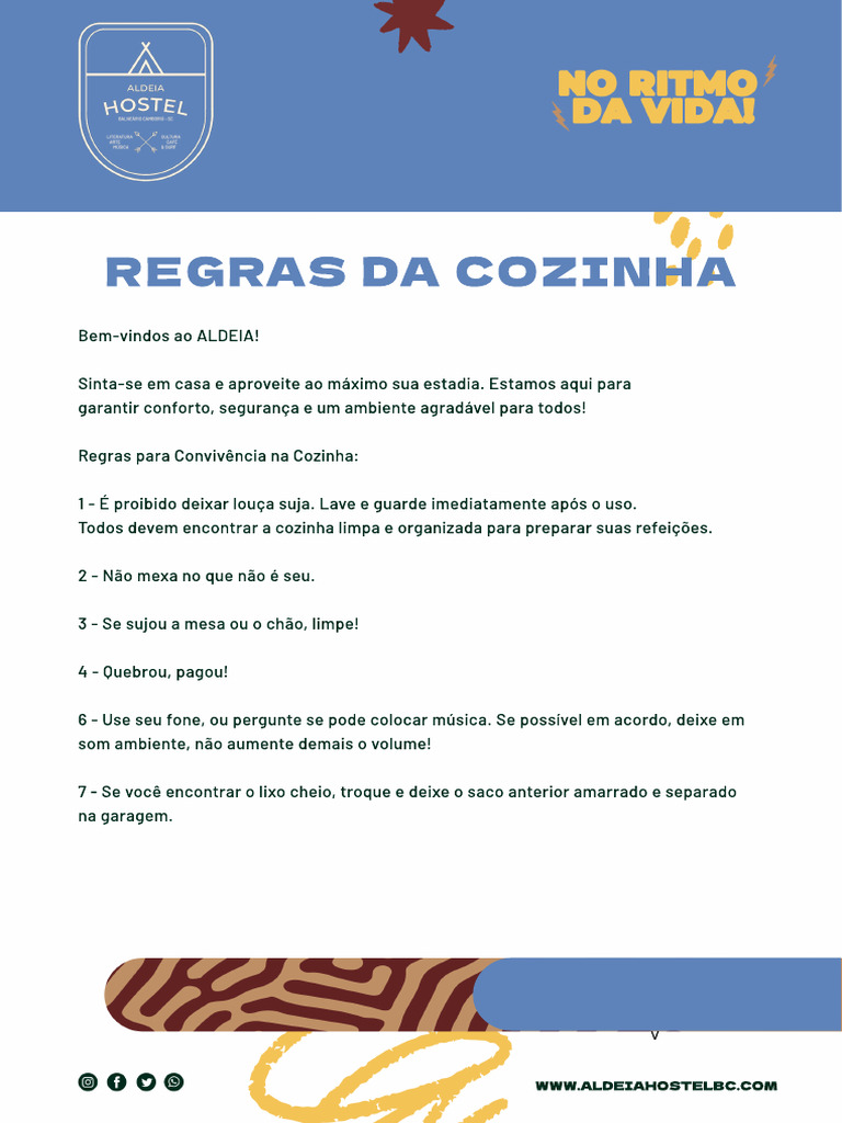 Regras Da Cozinha em PDF | PDF
