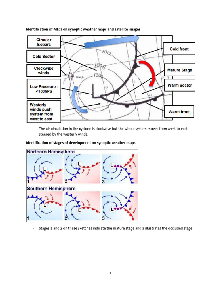 Identification of MLCs On Synoptic Weather Maps and Satellite Images | PDF