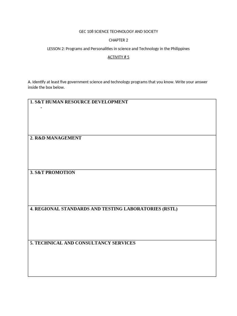GEC 108 SCIENCE TECHNOLOGY AND SOCIETY | PDF | Science | Inquiry