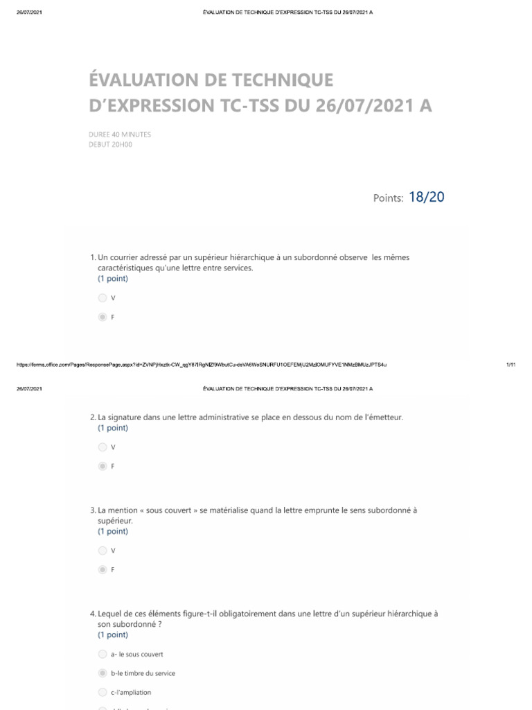 Evaluation Technique D'expression | PDF
